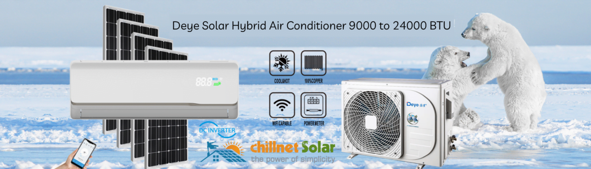 Deye Solar Hybrid Aircon (12000 BTU Kit) - ChillNet